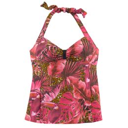 Lascana Damen Tankini, pink-bedruckt, Gr&ouml;&szlig;e 38B
