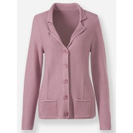 WITT Damen Strickjacke mit Nietenverzierung, mauve, Gr&ouml;&szlig;e 40