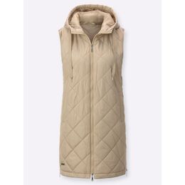 WITT Damen Steppweste, beige, Gr&ouml;&szlig;e 38
