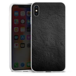 DeinDesign iPhone Xs Max Handy Silikon H&uuml;lle Case transparent Handyh&uuml;lle Stone Wand Concrete Silikon Case