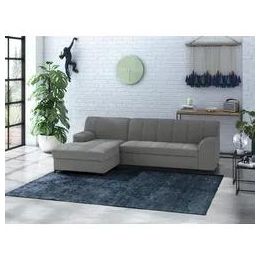 Ecksofa Inosign "Balme L-Form" Sofas Gr. B/H/T: 239cm x 75cm x 152cm, Luxus-Microfaser weich, Recamiere links, ohne Bettfunktion, grau (stone) Inkl. Zierkissen, wahlweise mit Bettfunktion