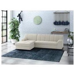 Ecksofa Inosign "Balme L-Form" Sofas Gr. B/H/T: 239cm x 75cm x 152cm, Luxus-Microfaser weich, Recamiere links, ohne Bettfunktion, beige Inkl. Zierkissen, wahlweise mit Bettfunktion