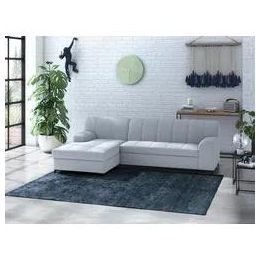 Ecksofa Inosign "Balme L-Form" Sofas Gr. B/H/T: 239cm x 75cm x 152cm, Luxus-Microfaser weich, Recamiere links, mit Bettfunktion, grau Inkl. Zierkissen, wahlweise mit Bettfunktion