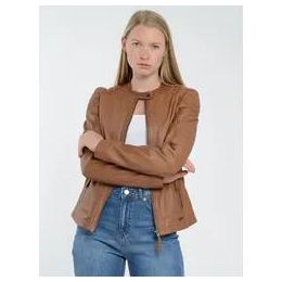 Lederjacke Mustang "31019200" Gr. S, braun (cognac) Damen Jacken