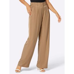 WITT Damen Palazzohose aus Viskose-Mischung, camel, Gr&ouml;&szlig;e 40