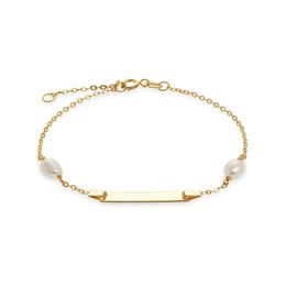 FAVS. FAVS Armband Damen Gr&ouml;&szlig;e One Size gold / perlwei&szlig;