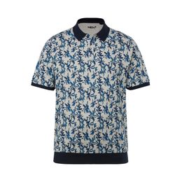 Men Plus Poloshirt Herren Gr&ouml;&szlig;e 7XL marine / navy / graumeliert