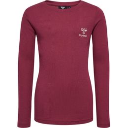 Hummel Shirt M&auml;dchen Gr&ouml;&szlig;e 140 beige / bordeaux / rubinrot
