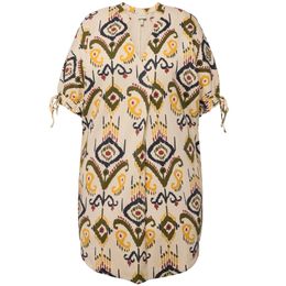 Ulla Popken Tunika Damen Gr&ouml;&szlig;e M/L beige / braun / gelb