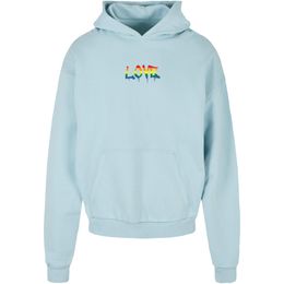 Merchcode Sweatshirt 'Love Teddy' Herren Gr&ouml;&szlig;e XS hellblau / gr&uuml;n / schwarz