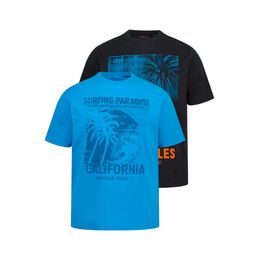 JP1880 T-Shirt Herren Gr&ouml;&szlig;e 7XL blau / navy / orange