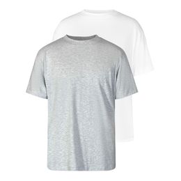 SikSilk T-Shirt Herren Gr&ouml;&szlig;e L grau / wei&szlig;