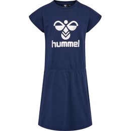 Hummel Kleid 'FLOWY ' M&auml;dchen Gr&ouml;&szlig;e 152 dunkelblau / wei&szlig;