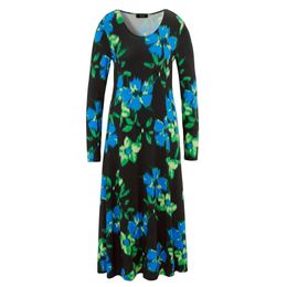 Aniston Selected Kleid Damen Gr&ouml;&szlig;e 38 blau / gr&uuml;n / schwarz Winterkleid