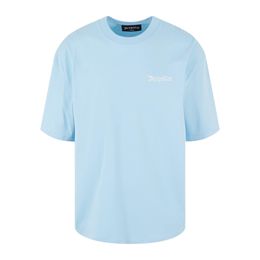 Dropsize Shirt 'Embo' Herren Gr&ouml;&szlig;e XXL hellblau / wei&szlig;