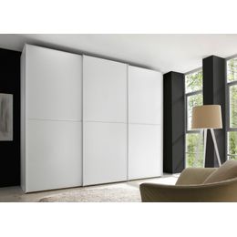 Schwebetürenschrank STAUD "Sinfonie Plus, edles Design in hochwertiger Qualität, Made Germany" Schränke Gr. B/H/T: 298 cm x 240 cm x 68 cm, Premium, 3 St., weiß Mit vier verschiedenen Ausstattungsvarianten