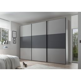 Schwebetürenschrank STAUD "Includo, Made in Germany" Schränke Gr. B/H/T: 298 cm x 222 cm x 68 cm, Premium, 3 St., blau (dekor saphir, vulkan) Mit vier verschiedenen Ausstattungsvarianten