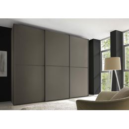 Schwebetürenschrank STAUD "Sinfonie Plus, edles Design in hochwertiger Qualität, Made Germany" Schränke Gr. B/H/T: 298 cm x 240 cm x 68 cm, Premium, 3 St., braun (mocca) Mit vier verschiedenen Ausstattungsvarianten