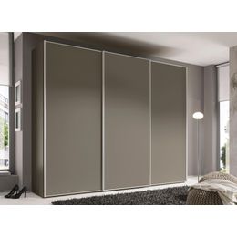 Schwebetürenschrank STAUD "Sinfonie Plus, edles Design in hochwertiger Qualität, Made Germany" Schränke Gr. B/H/T: 298 cm x 222 cm x 68 cm, Comfort, 3 St., braun (mocca) Mit vier verschiedenen Ausstattungsvarianten