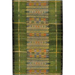 Teppich Gino Falcone "Outdoor-Africa 38" Teppiche Gr. B/L: 160 cm x 235 cm, 5 mm, 1 St., grün Flachgewebe, Ethno Style, In- und Outdoor geeignet