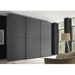 Schwebetürenschrank STAUD "Sinfonie Plus, edles Design in hochwertiger Qualität, Made Germany" Schränke Gr. B/H/T: 298 cm x 240 cm x 68 cm, Classic, 3 St., grau (vulkan) Mit vier verschiedenen Ausstattungsvarianten