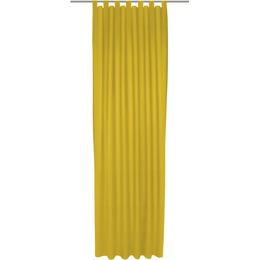 Vorhang WIRTH "Dim out" Gardinen Gr. 345 cm, Schlaufen, 142 cm, gelb Schlaufen nach Maß