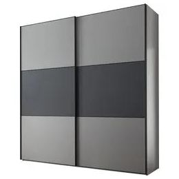 Schwebetürenschrank STAUD "Includo, Made in Germany" Schränke Gr. B/H/T: 188 cm x 222 cm x 68 cm, Basic, 2 St., blau (dekor saphir, vulkan) Mit vier verschiedenen Ausstattungsvarianten