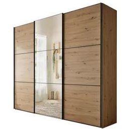 Schwebetürenschrank STAUD "Includo, Made in Germany" Schränke Gr. B/H/T: 298 cm x 222 cm x 68 cm, Basic, 3 St., braun (dekor artisan eiche) Mit vier verschiedenen Ausstattungsvarianten