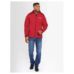 Softshelljacke Arctic Seven "ASAdventuraa" Gr. S, rot Herren Jacken sportliche Outdoorjacke mit abnehmbarer Kapuze