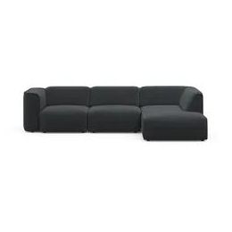 Ecksofa RAUM.ID "Merid jederzeit durch Module erweiterbar L-Form" Sofas Gr. B/H/T: 295cm x 70cm x 162cm, Cord, Ottomane rechts, grau (anthrazit) als Modul oder separat verwendbar, für individuelle Zusammenstellung