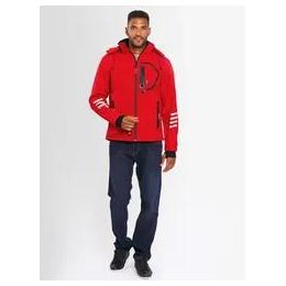 Softshelljacke Arctic Seven "ASColori" Gr. S, rot (rot, schwarz) Herren Jacken Outdoorjacke mit abnehmbarer Kapuze