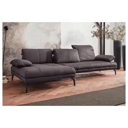 Ecksofa Andas "Stenlille L-Form" Sofas Gr. B/H/T: 295cm x 83cm x 162cm, NaturLEDER, Recamiere links, braun incl. Sitztiefen-, Kopfteil- und Armteilverstellung