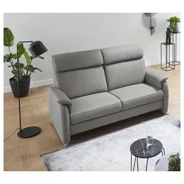 2-Sitzer Home Affaire "Turin auch mit Easy care-Bezug: leicht Wasser zu reinigen" Sofas Gr. B/H/T: 156cm x 107cm x 97cm, Easy care, grau (hellgrau) mit hochwertigem Federkern, hoher Rücken bietet besonderen Komfort