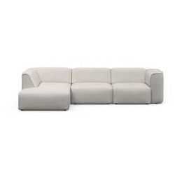 Ecksofa RAUM.ID "Merid jederzeit durch Module erweiterbar L-Form" Sofas Gr. B/H/T: 295cm x 70cm x 162cm, Struktur, Ottomane links, beige (creme) als Modul oder separat verwendbar, für individuelle Zusammenstellung Bestseller