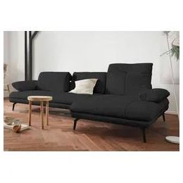 Ecksofa Andas "Stenlille L-Form" Sofas Gr. B/H/T: 295cm x 83cm x 162cm, NaturLEDER, Recamiere rechts, schwarz incl. Sitztiefen-, Kopfteil- und Armteilverstellung