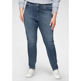 LEVI'S® PLUS Skinny-fit-Jeans LEVI'S PLUS "311 PL SHAPING SKINNY" Gr. 16 (46), Länge 32, blau (mid, blue, used) Damen Jeans figurformend mit Stretch