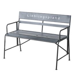 Boltze Gartenbank Lieblingsplatz Metall, 115 x 55 x 80 cm, schwarz