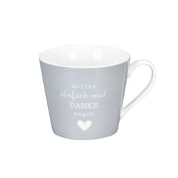 Krasilnikoff Happy Cup Tasse Danke, 400 ml