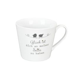 Krasilnikoff Happy Cup Tasse, Glück ist dich an meiner Seite zu haben, 400 ml