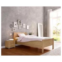 Bett Priess "Husum Schlafzimmer Jugendzimmer Rahmenbett" Betten Gr. ohne Schubkästen, Liegefläche B/L: 100 cm x 200 cm Betthöhe: 48 cm, ohne Matratze, livornobuchefarben Baby Bettgestell Jugendbett mit Komforthöhe verschiedene Ausführungen hochwertige Premium Qualität