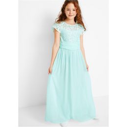 bonprix Chiffonkleid mit Spitze, gr&uuml;n