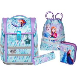 Schulranzen McNeill "Perfecto, Disney, Frozen" Gr. B/H/T: 30 cm x 38,5 cm x 22 cm, bunt (frozen) Kinder Rucksäcke inkl. Federmäppchen, Turnbeutel, Schlamperrolle & Motivmagnet