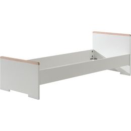 Jugendbett Vipack "London", weiß, B:97cm H:76,1cm L:205cm, Betten, Kinder-Einzelbett, Einzelbett mit Melamin-Oberfläche