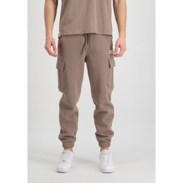 Jogginghose Alpha Industries "Alpha Industries Men - Jogger Organics Cargo Jogger" Gr. L, Normalgrößen, braun (organic brown) Herren Hosen