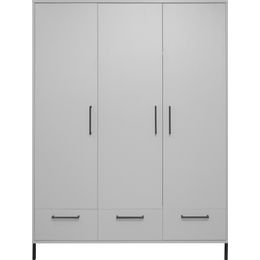 Mäusbacher Kleiderschrank MÄUSBACHER Schränke Gr. B/H/T: 148cm x 195cm x 51cm, 3 St., Basisausführung, grau (kreidegrau) Kleiderschrank Höhe 195" Breite "148"