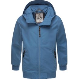 Outdoorjacke Ragwear "Matys" Gr. 152, blau Jungen Jacken Outdoorjacken wasserdichte und atmungsaktive Kapuzenjacke für