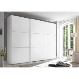 Schwebetürenschrank STAUD "Includo, Made in Germany" Schränke Gr. B/H/T: 280 cm x 222 cm x 68 cm, Premium, 3 St., weiß (dekor weiß)