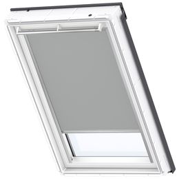 Velux Verdunklungsrollo "DKL S06 0705S" Rollos alufarbene Führungsschienen & Griffleiste Gr. S06, grau