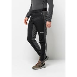 Fahrradhose Jack Wolfskin "MOROBBIA ALPHA PANTS M" Gr. L (52), Normalgrößen, schwarz (black) Herren Hosen