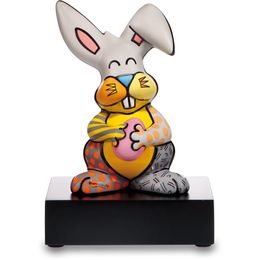 Sammelfigur Goebel "Figur Romero Britto - "Grey Rabbit"" Dekofiguren Gr. B/H/T: 16 cm x 23 cm x 13 cm, Hase, bunt